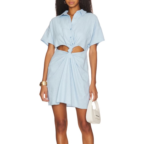 LNA | Dresses | Copely Dress In Light Blue Lna | Poshmark